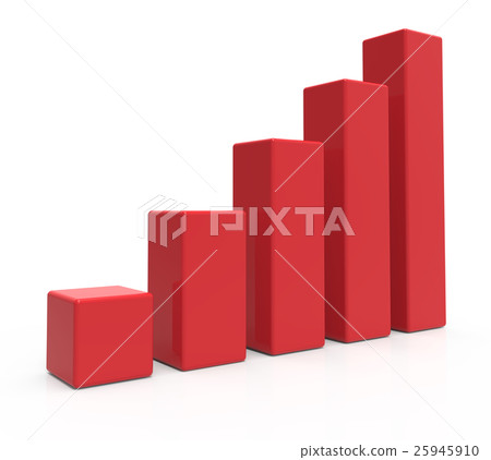 red bar chart - Stock Illustration [25945910] - PIXTA