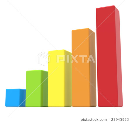 five colored bar chart - Stock Illustration [25945933] - PIXTA