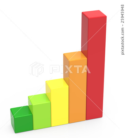 five colored bar chart - Stock Illustration [25945948] - PIXTA
