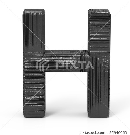 3d black letter H - Stock Illustration [25946063] - PIXTA