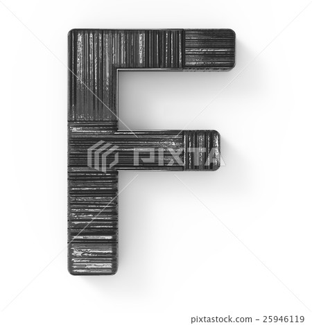 3d black letter F - Stock Illustration [25946119] - PIXTA