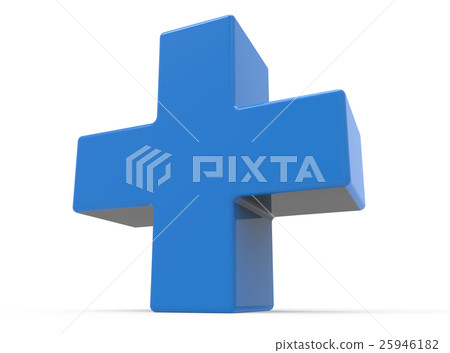 blue plus sign - Stock Illustration [25946182] - PIXTA