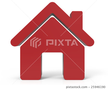 red house icon - Stock Illustration [25946190] - PIXTA