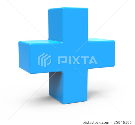 blue plus sign - Stock Illustration [25946195] - PIXTA