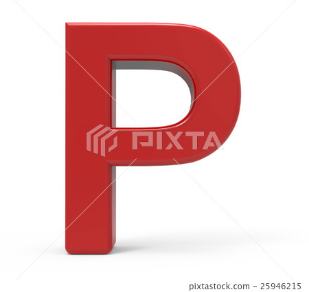 3d red letter P - Stock Illustration [25946215] - PIXTA