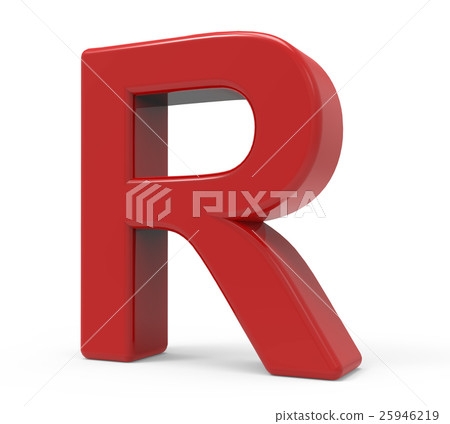 3d red letter R - Stock Illustration [25946219] - PIXTA