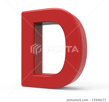 3d red letter D - Stock Illustration [25946271] - PIXTA