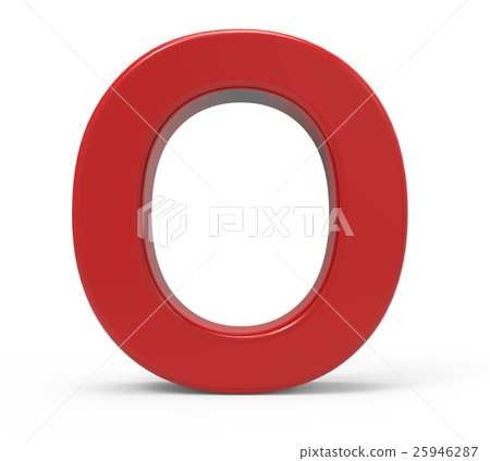 3d red letter O - Stock Illustration [25946287] - PIXTA