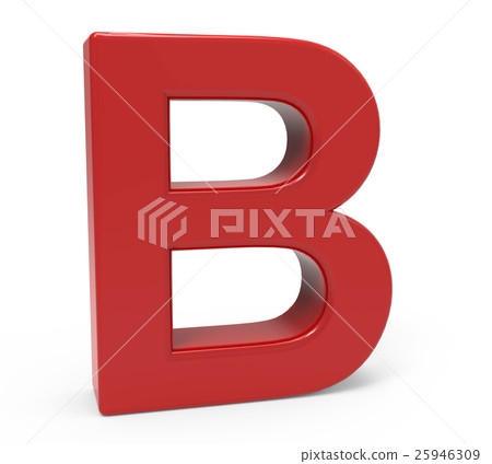 3d red letter B - Stock Illustration [25946309] - PIXTA