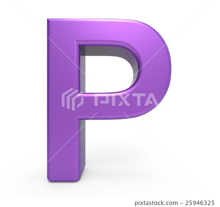 3d purple letter P - Stock Illustration [25946325] - PIXTA