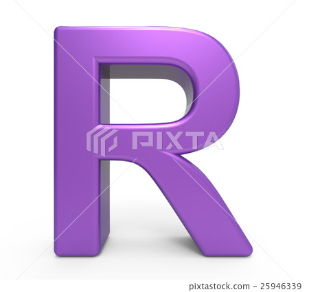 3d purple letter R - Stock Illustration [25946339] - PIXTA