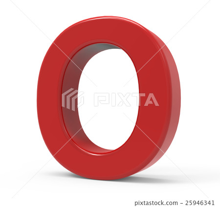 3d red letter O - Stock Illustration [25946341] - PIXTA