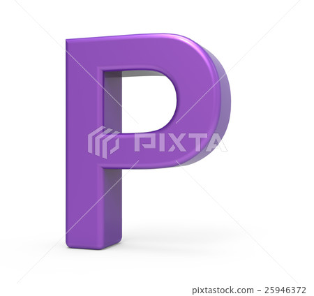 3d purple letter P - Stock Illustration [25946372] - PIXTA