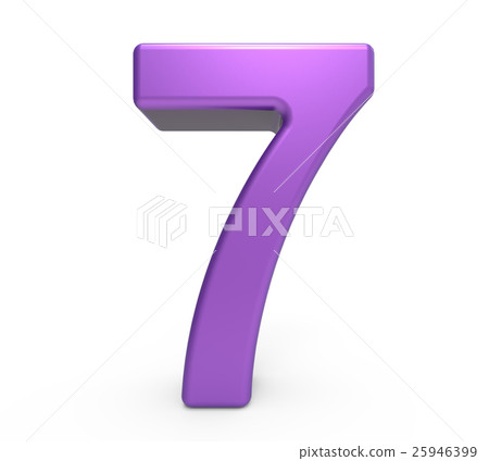 3d purple number 7 - Stock Illustration [25946399] - PIXTA