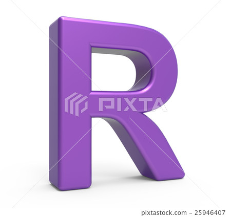 3d purple letter R - Stock Illustration [25946407] - PIXTA