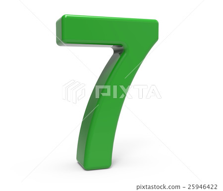 3d green number 7 - Stock Illustration [25946422] - PIXTA