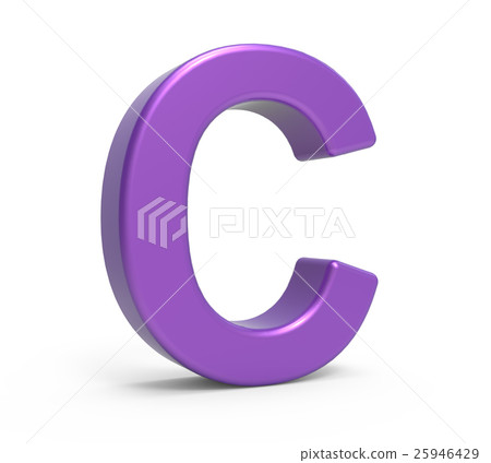 3d purple letter C - Stock Illustration [25946429] - PIXTA