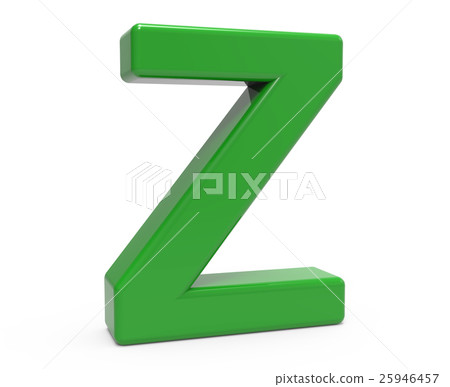 3d green letter Z - Stock Illustration [25946457] - PIXTA