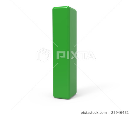 3d green letter I - Stock Illustration [25946481] - PIXTA