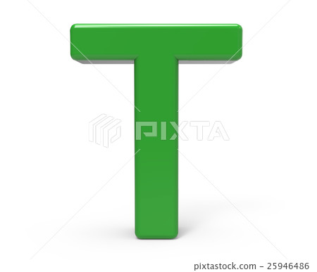3d green letter T - Stock Illustration [25946486] - PIXTA