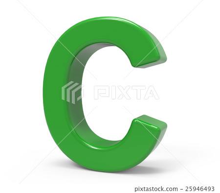 3d green letter C - Stock Illustration [25946493] - PIXTA