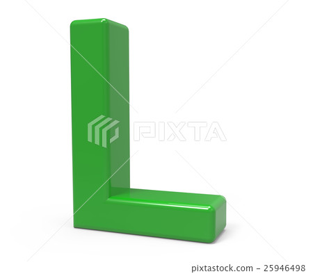 3d green letter L - Stock Illustration [25946498] - PIXTA