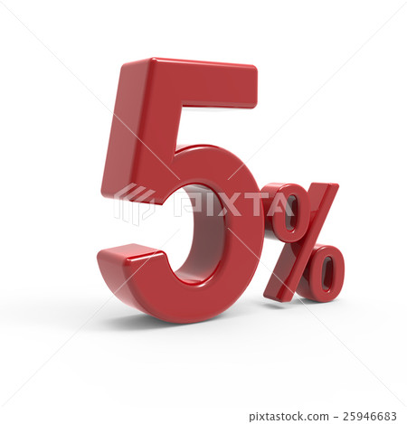 3d rendering of a 5% symbol - Stock Illustration [25946683] - PIXTA