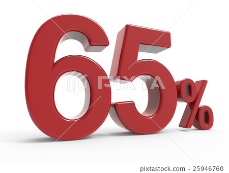 3d rendering of a 65% symbol - Stock Illustration [25946760] - PIXTA