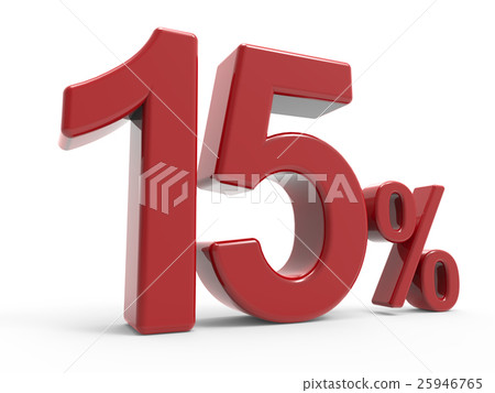 3d rendering of a 15% symbol - Stock Illustration [25946765] - PIXTA