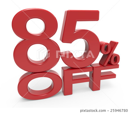 3d rendering of a 85% symbol - Stock Illustration [25946780] - PIXTA