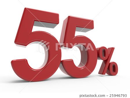 3d rendering of a 55% symbol-插圖素材 [25946793] - PIXTA圖庫