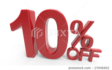 3d rendering of a 10% off symbol - Stock Illustration [25946802] - PIXTA
