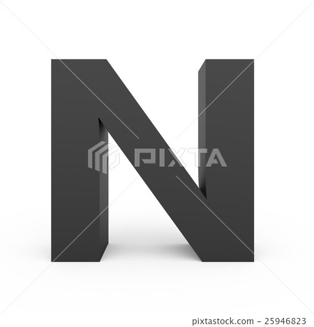 Dark grey letter N - Stock Illustration [25946823] - PIXTA