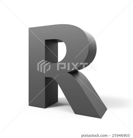 Grey letter R - Stock Illustration [25946903] - PIXTA