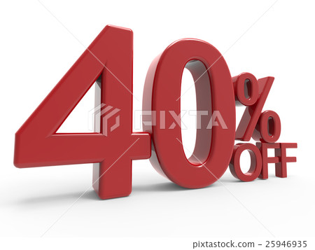 3d rendering of a 40% symbol - Stock Illustration [25946935] - PIXTA