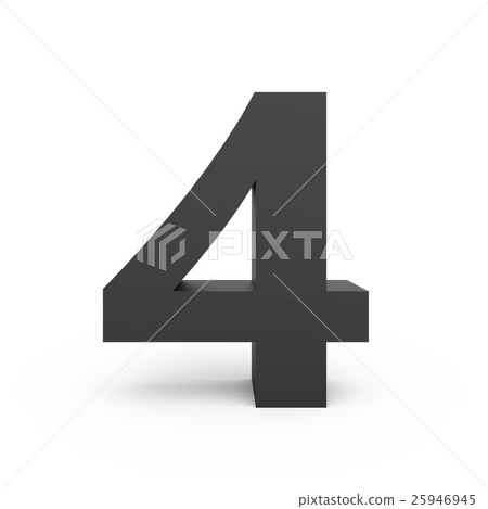 dark grey number 4 - Stock Illustration [25946945] - PIXTA