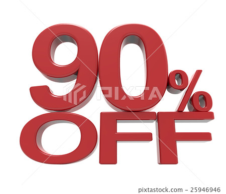 3d rendering of a 90% symbol - Stock Illustration [25946946] - PIXTA