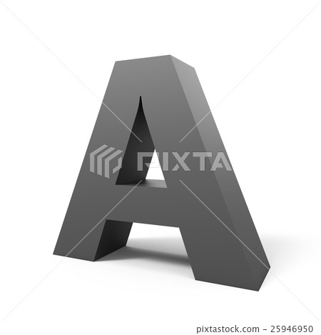 Grey letter A - Stock Illustration [25946950] - PIXTA