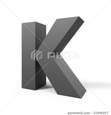 Grey letter K - Stock Illustration [25946957] - PIXTA