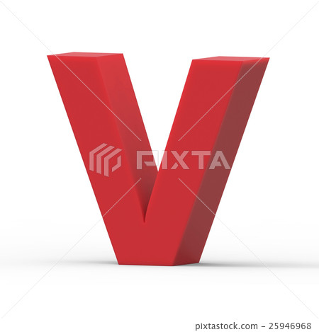 right red letter V - Stock Illustration [25946968] - PIXTA