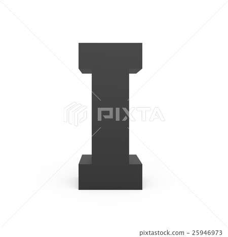 Dark grey letter I - Stock Illustration [25946973] - PIXTA