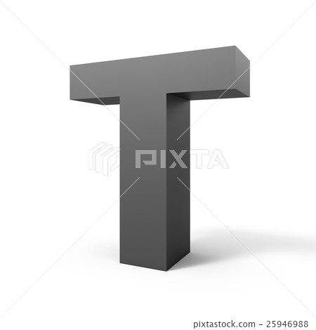 Grey letter T - Stock Illustration [25946988] - PIXTA