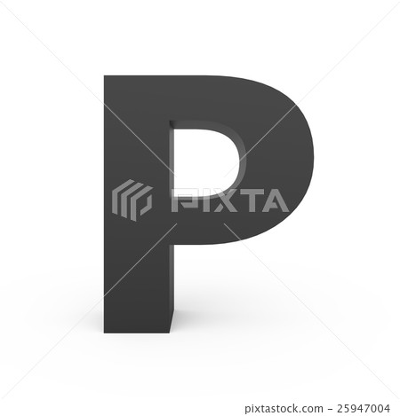 Dark grey letter P - Stock Illustration [25947004] - PIXTA