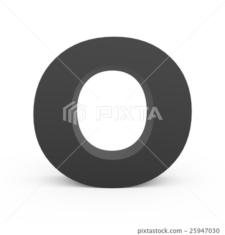 Dark grey letter O - Stock Illustration [25947030] - PIXTA