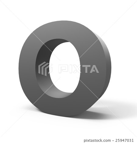 Grey letter O - Stock Illustration [25947031] - PIXTA