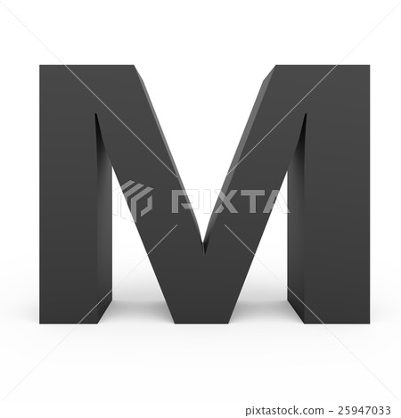 Dark grey letter M - Stock Illustration [25947033] - PIXTA