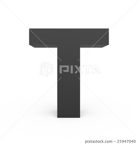 Dark grey letter T - Stock Illustration [25947040] - PIXTA