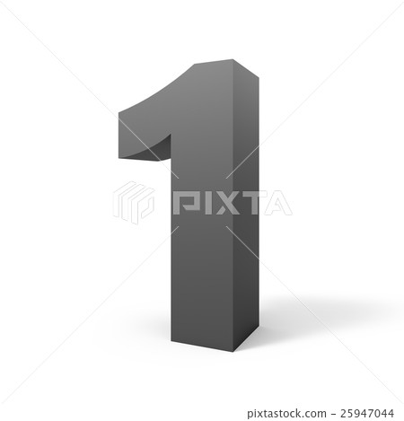 right grey number 1-插圖素材 [25947044] - PIXTA圖庫