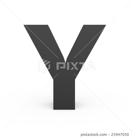 Dark grey letter Y - Stock Illustration [25947050] - PIXTA