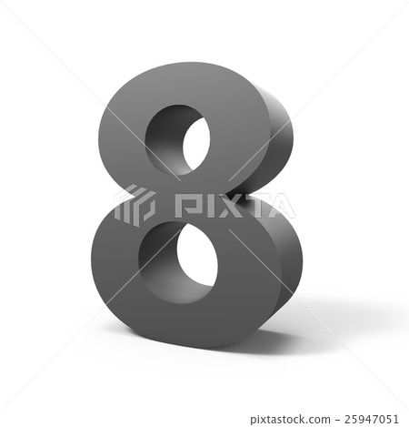 right grey number 8 - Stock Illustration [25947051] - PIXTA